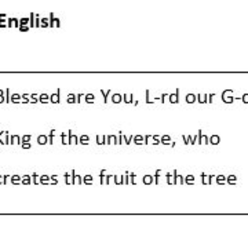 Haetz Blessing - Breaking Matzo